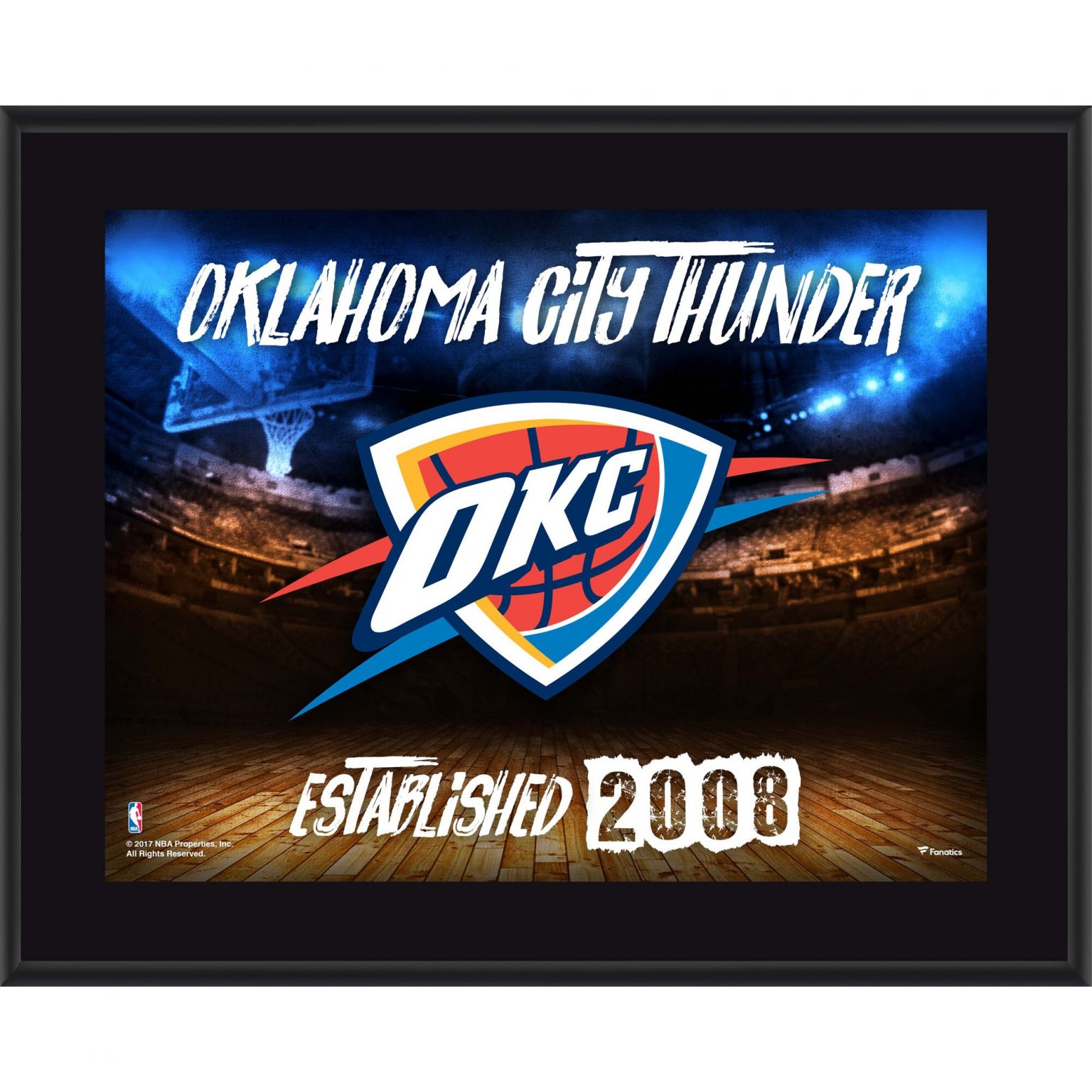 Fanatics Authentic Oklahoma City Thunder 10.5" x 13" Sublimated | OK ...