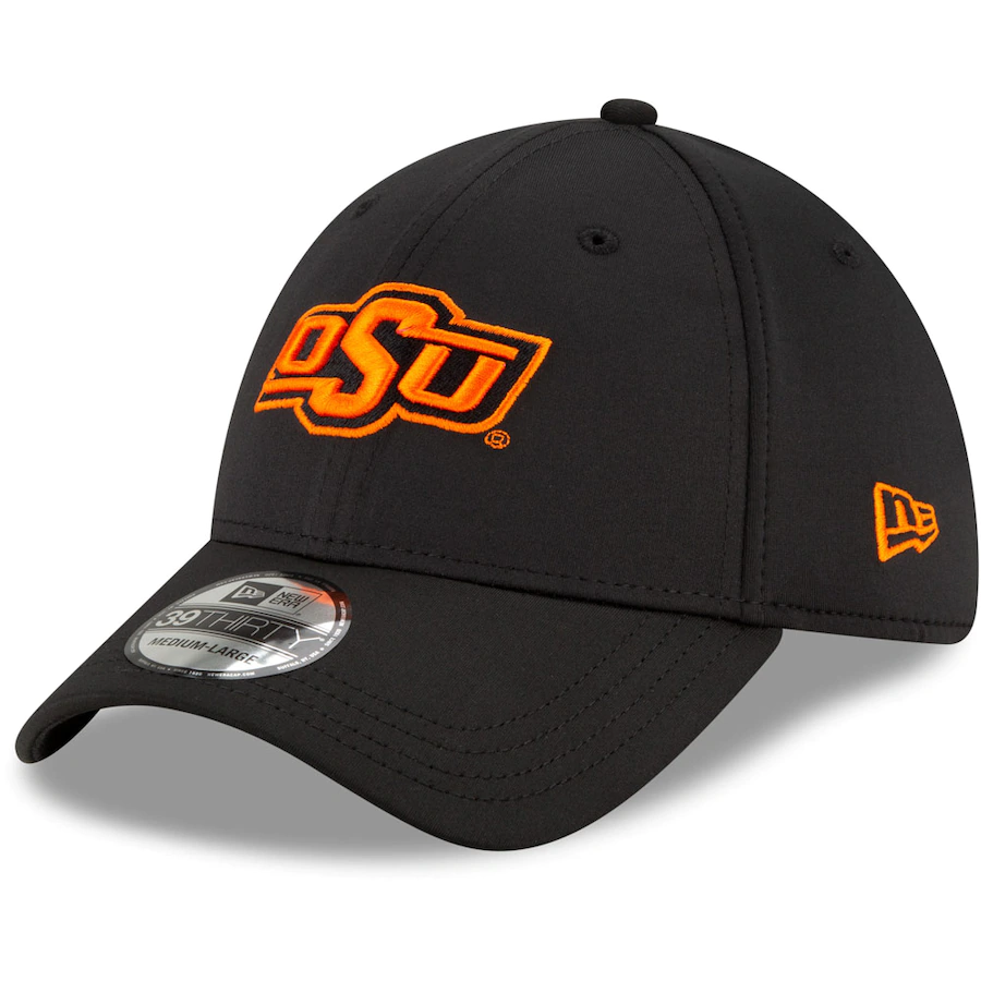 New Era Oklahoma State Cowboys Black Campus Preferred 39THIRTY Flex Hat ...