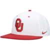 Nike Oklahoma Sooners White/Crimson True Performance Fitted Hat | OK TEAM GEAR